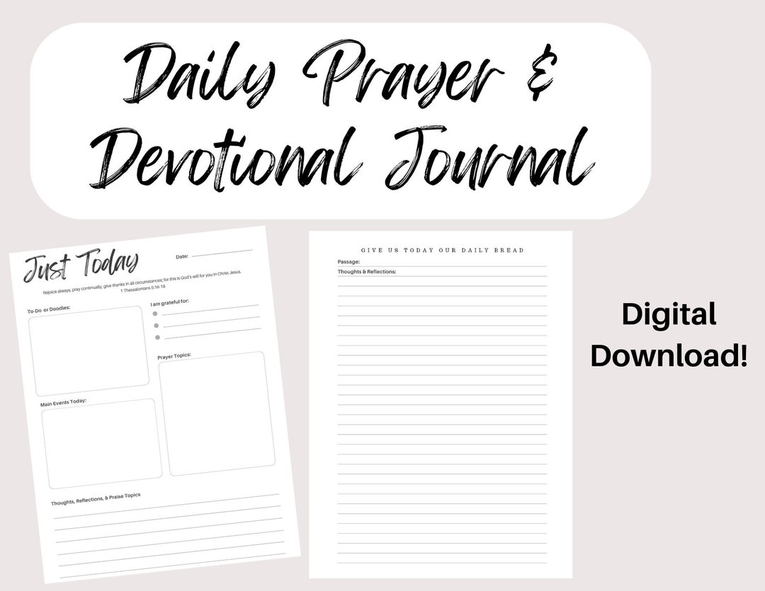 Just Today: Daily Prayer & Devotional Journal - Etsy