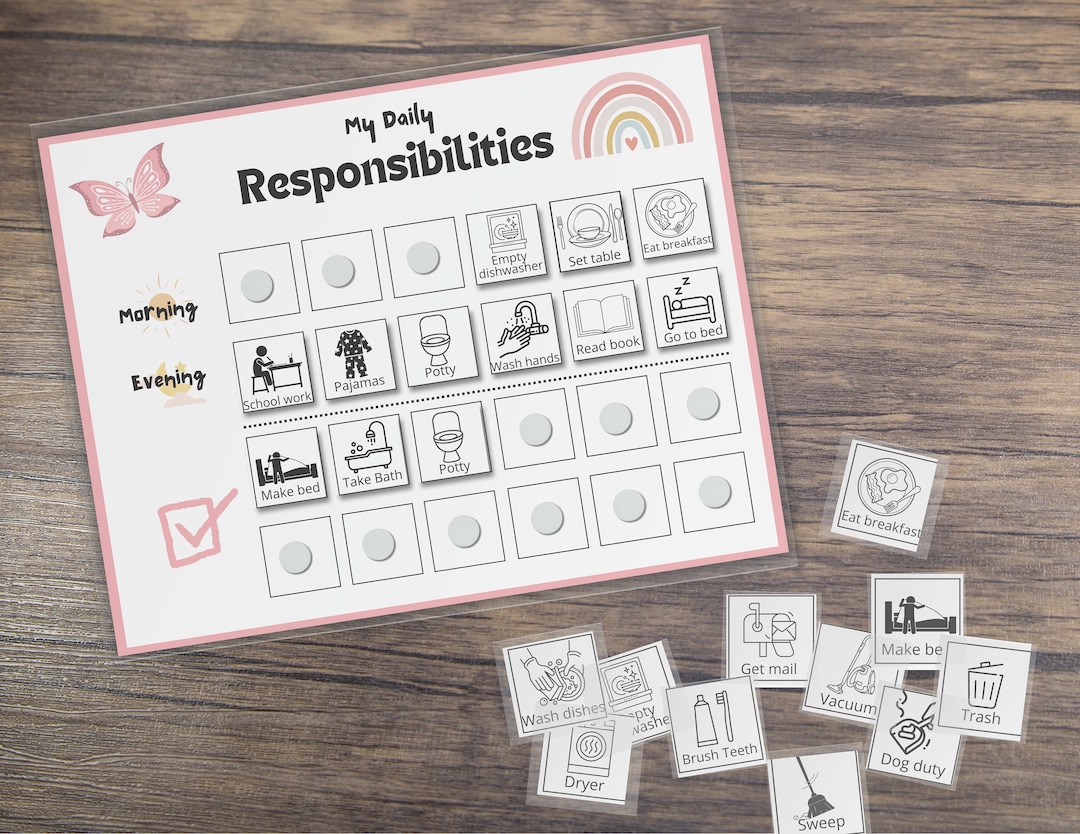 Kids Daily Schedule Bedtime Routine Preschool Calendar Kids Chore Chart ...