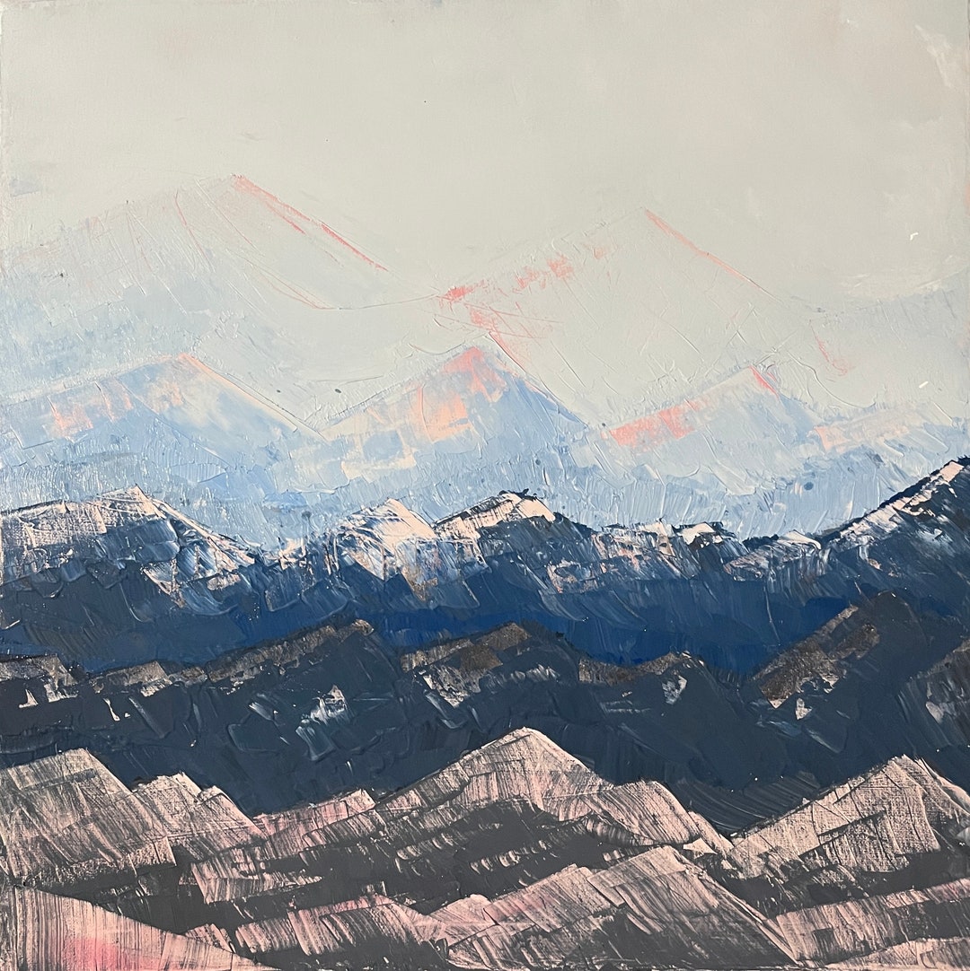 Abstract Mountain Painting INSTANT DOWNLOAD Digital Prints Mountain ...