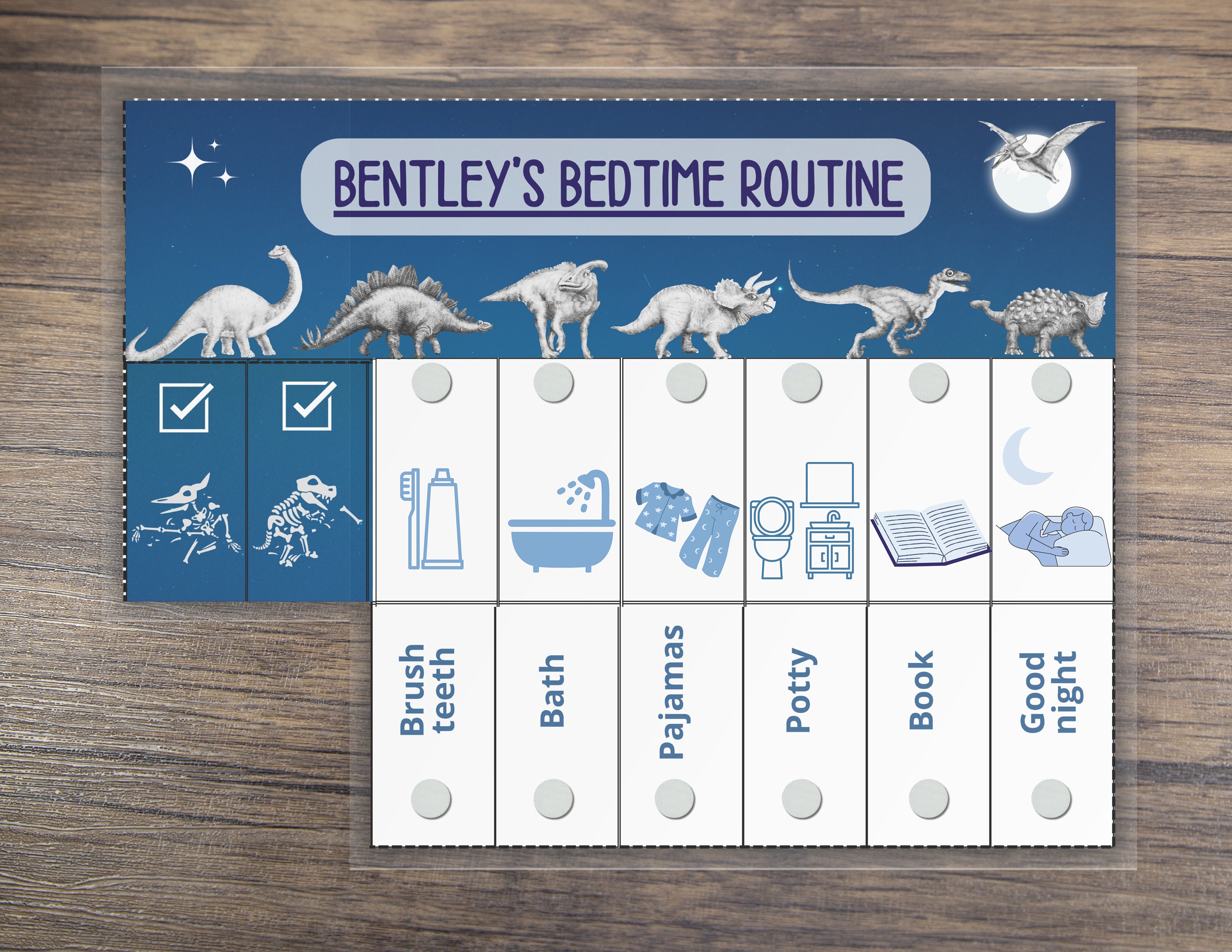 Dinosaur Kids Routine Chart, Daily Visual Schedule (digital Download ...