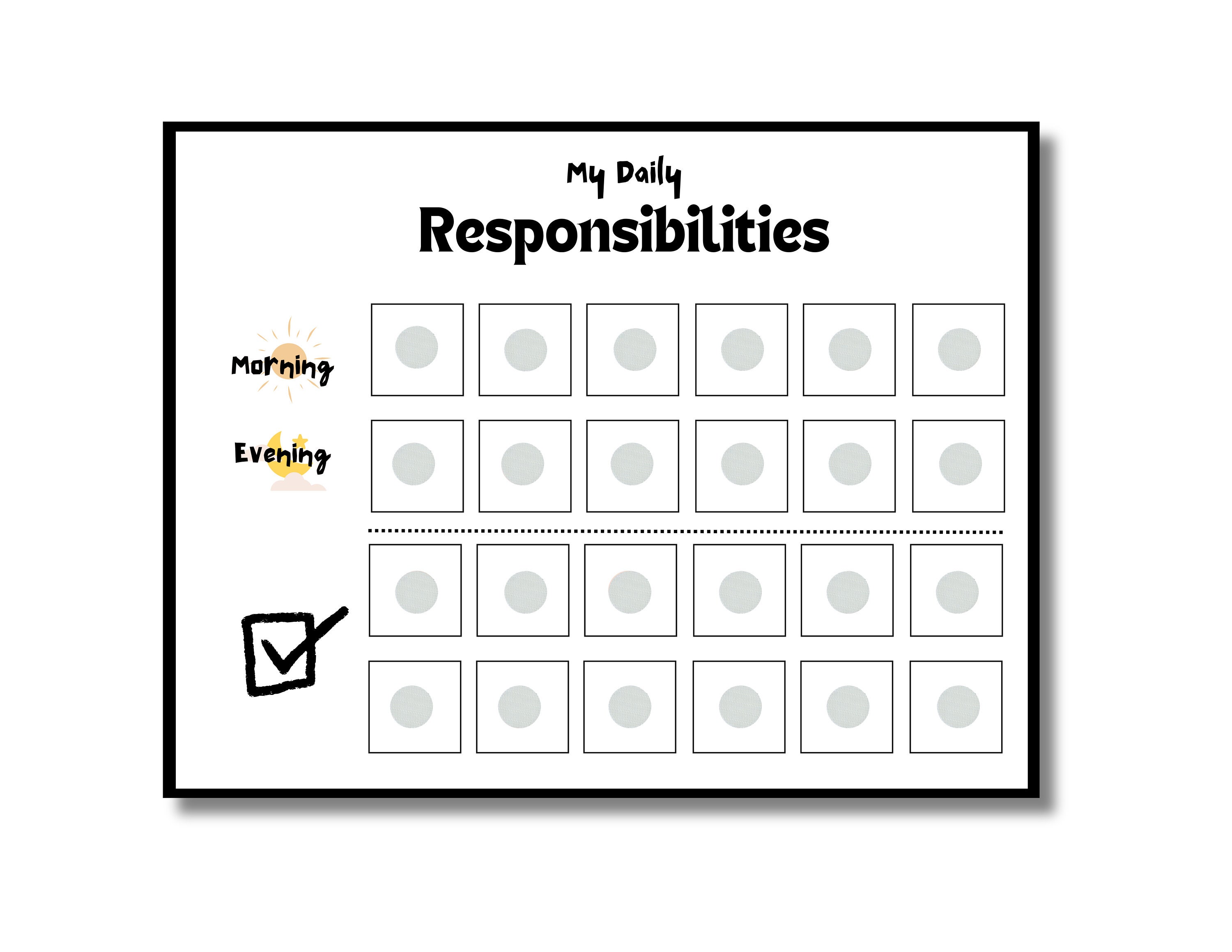 Bedtime Routine Kids Daily Schedule Editable Chore Chart Morning ...