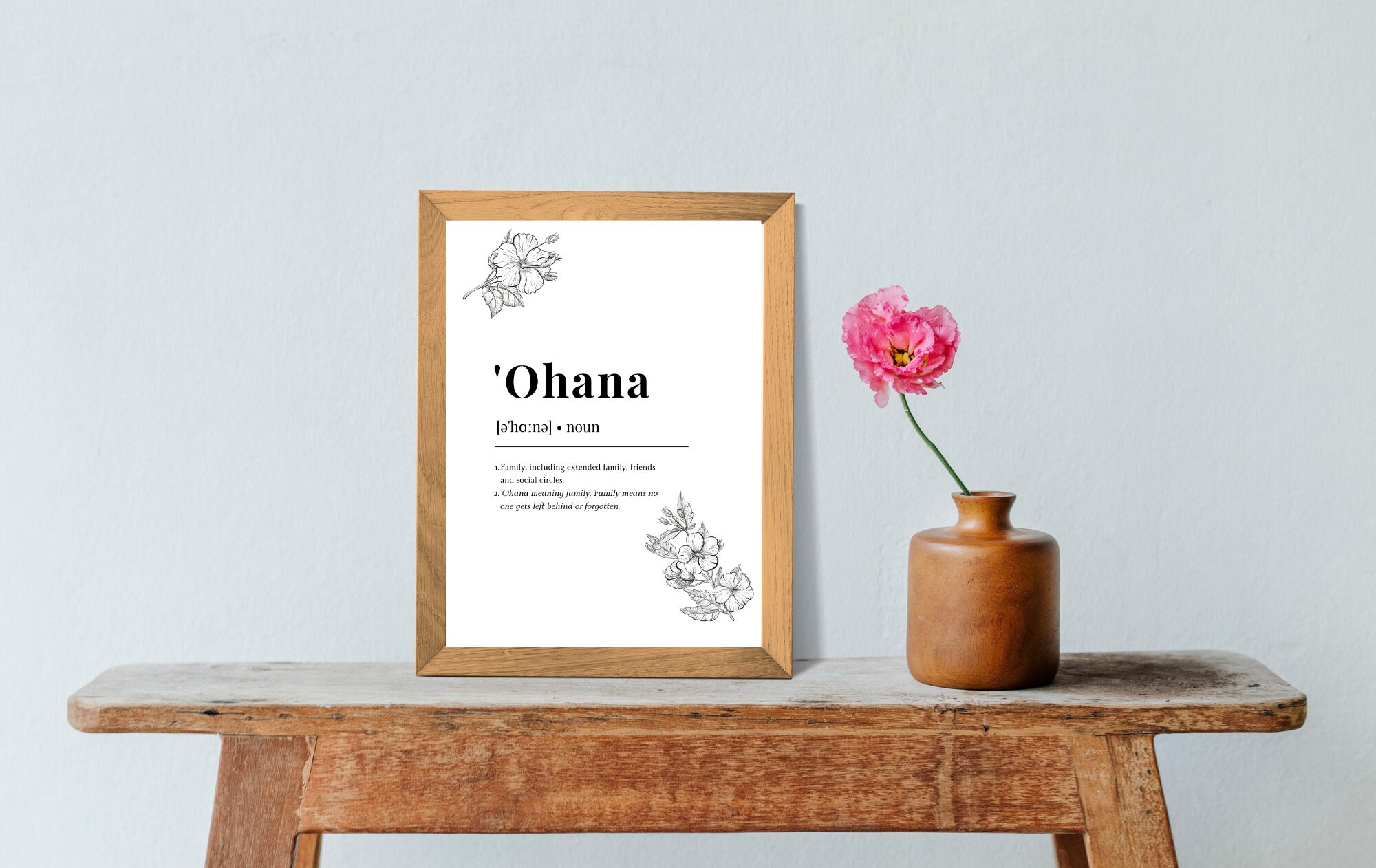 Ohana Definition Print Hawaiian Printable Art Ohana Dictionary Print ...
