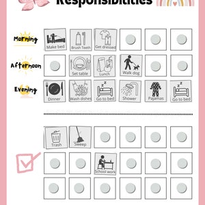 Kids Daily Schedule Kids Chore Chart Bedtime Routine Preschool Calendar ...