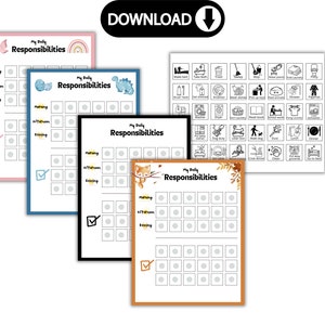 Kids Daily Schedule Kids Chore Chart Bedtime Routine Preschool Calendar ...