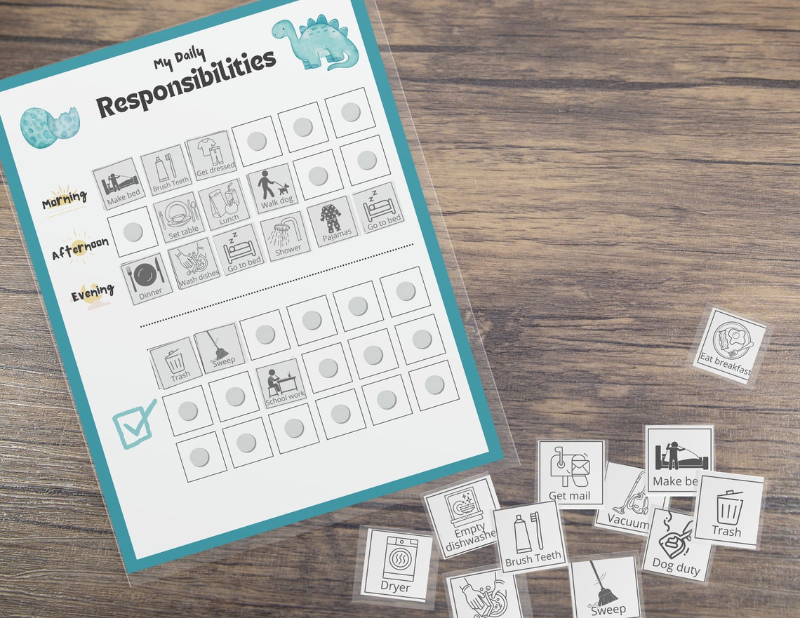 Kids Daily Schedule Kids Chore Chart Bedtime Routine Preschool Calendar ...