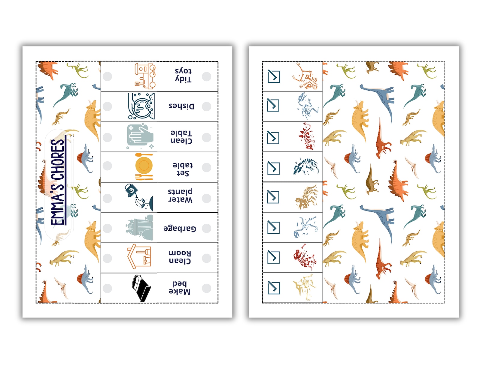 Bedtime Routine, Kids Daily Schedule, Editable Chore Chart Dinosaures ...