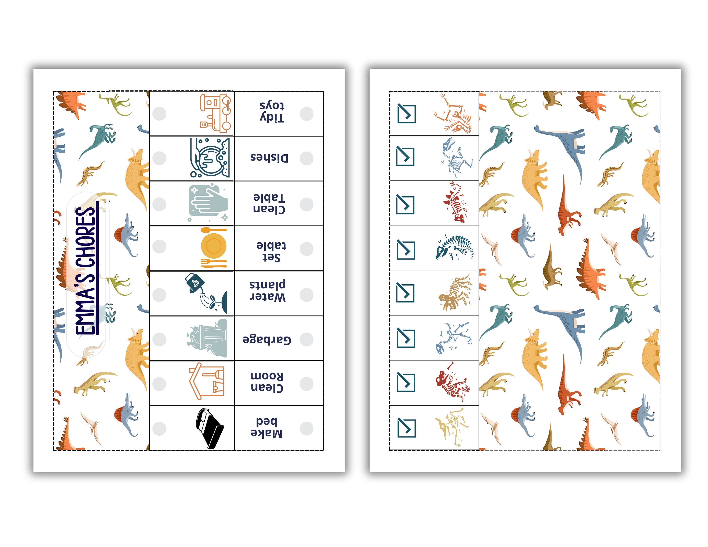 Bedtime Routine, Kids Daily Schedule, Editable Chore Chart Dinosaures ...