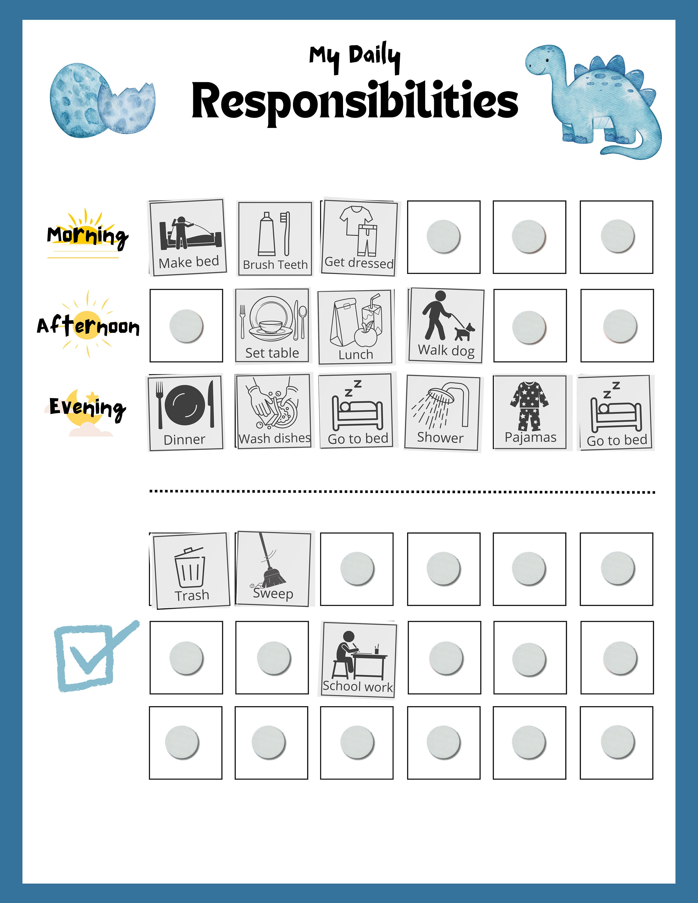 Kids Daily Schedule Kids Chore Chart Bedtime Routine Preschool Calendar ...