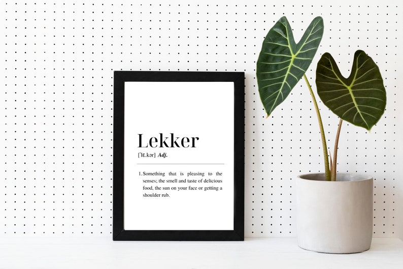 Buy Lekker Definition Print Dutch Printable Art Dictionary Print Dutch ...