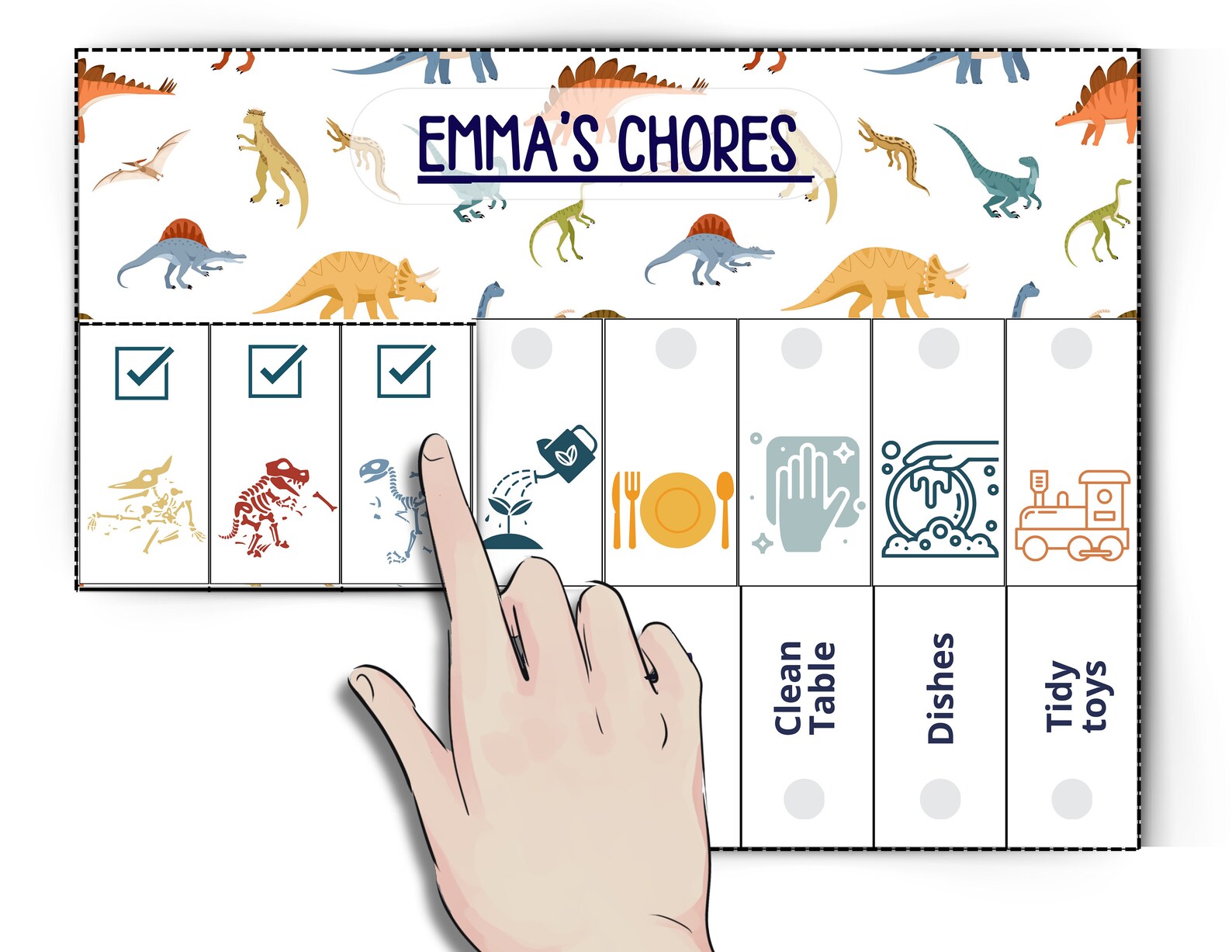 Dinosaur Kids Routine Chart, Daily Visual Schedule (digital Download ...