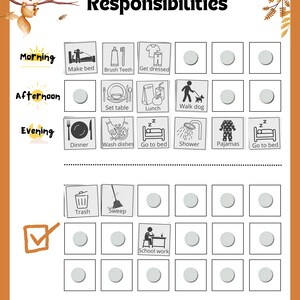 Kids Daily Schedule Kids Chore Chart Bedtime Routine Preschool Calendar ...