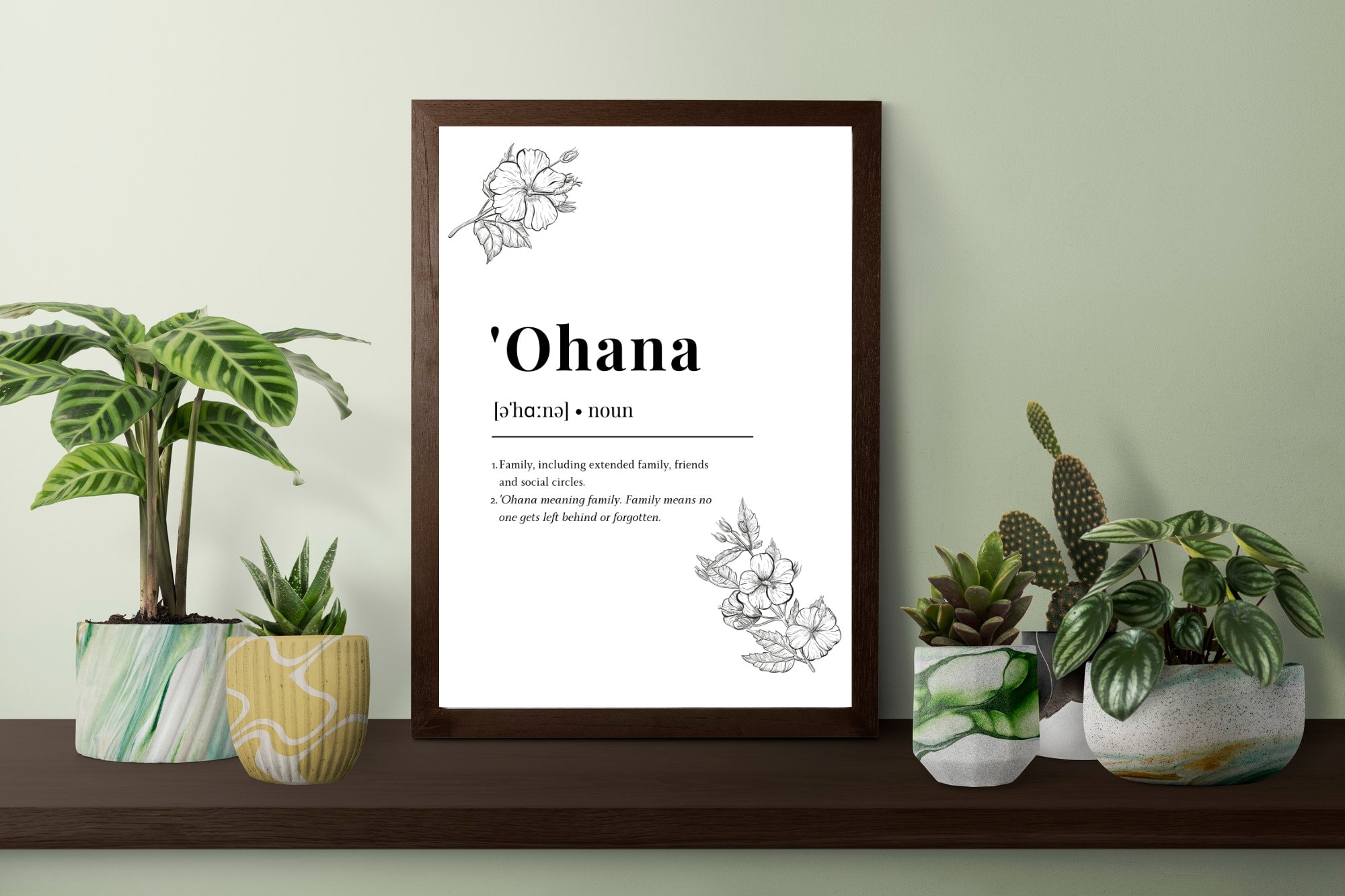 Ohana Definition Print Hawaiian Printable Art Ohana Dictionary Print ...