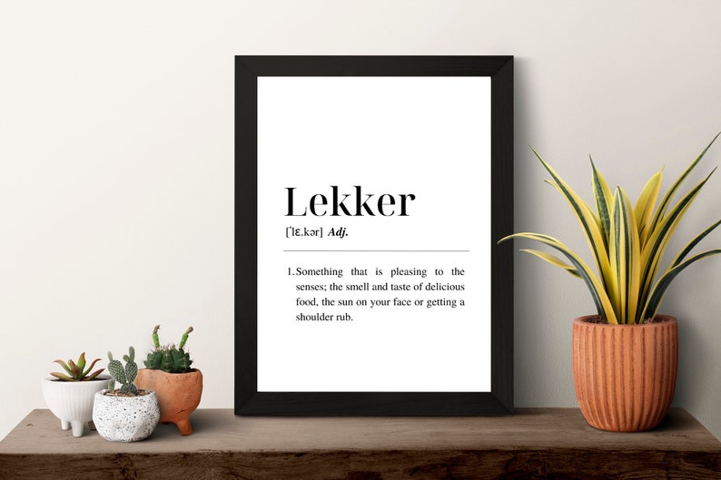 Buy Lekker Definition Print Dutch Printable Art Dictionary Print Dutch ...