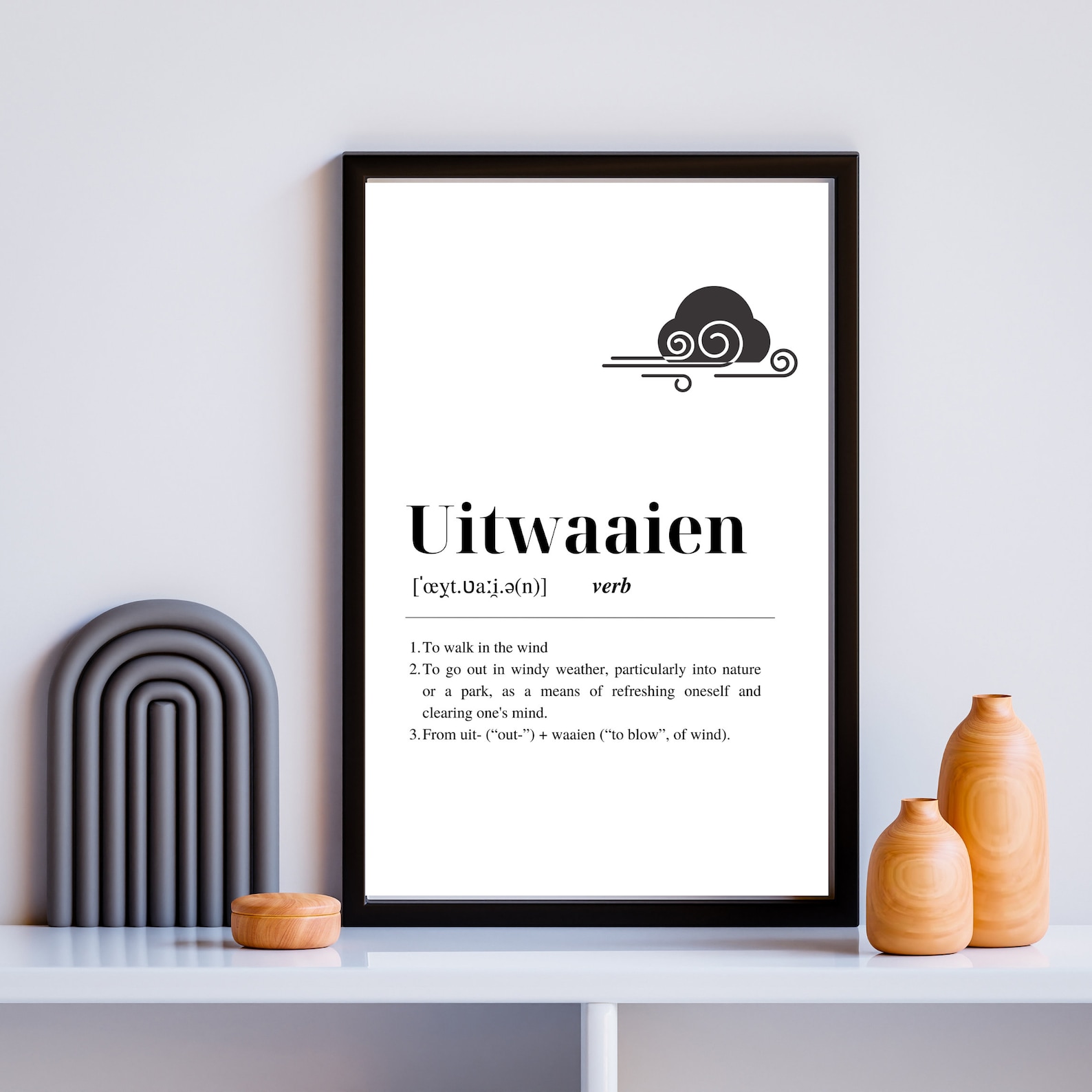 Uitwaaien Definition Print, Dutch Word Art (digital Download) - Etsy
