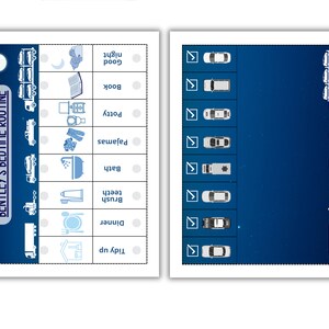 Bedtime Routine Kids Daily Schedule Editable Chore Chart With Trucks ...