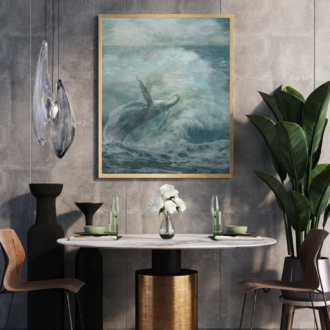 Humpback Whale Art Print Digital Prints Sperm Whale Art Printable Whale ...