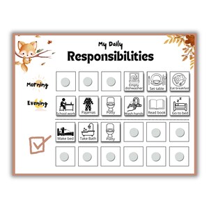 Bedtime Routine Kids Daily Schedule Editable Chore Chart Morning ...