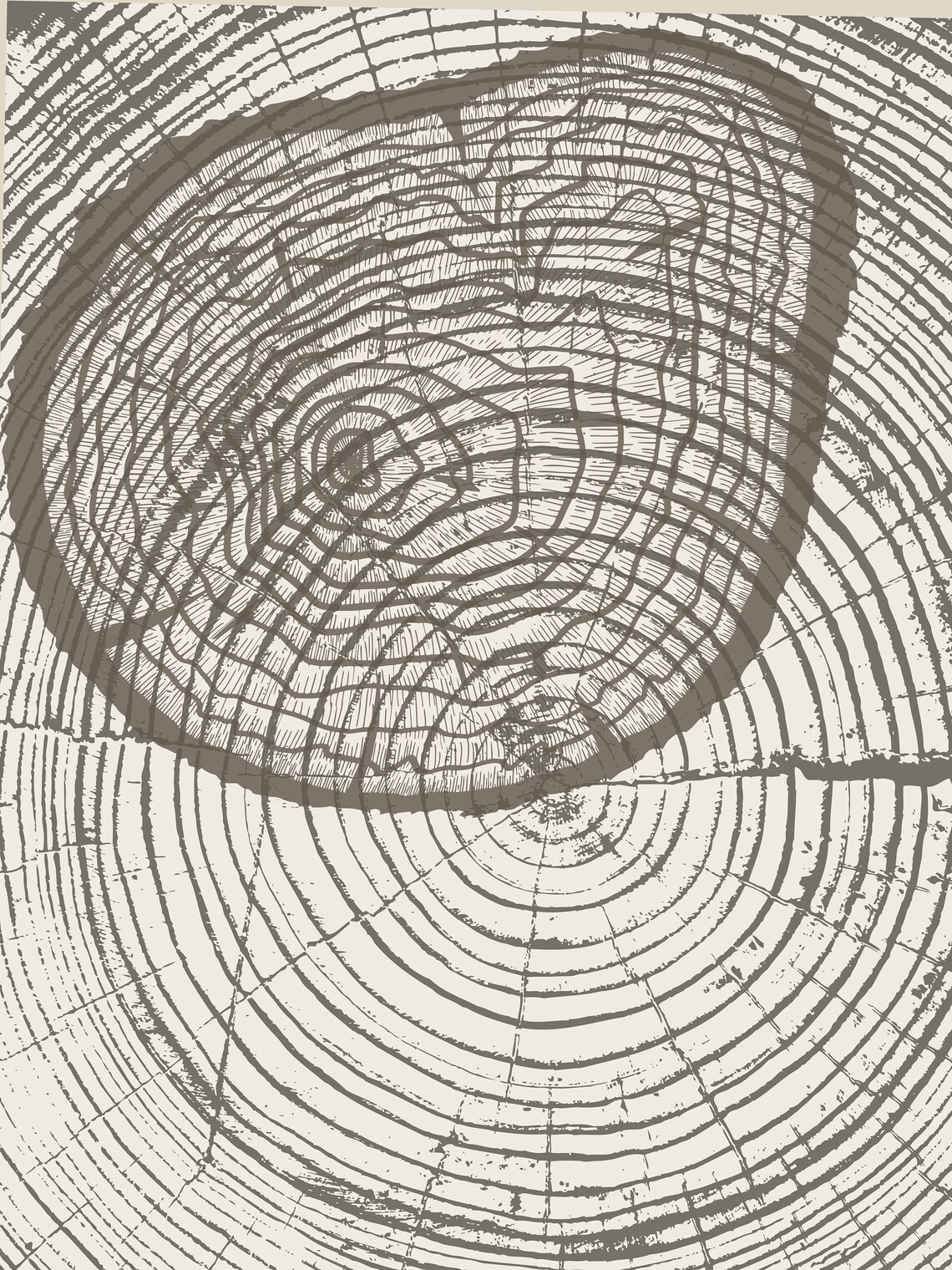 Tree Ring Printable Tree Stump Prints Digital Print Set of 3 Beige Tree Ring Print Set Modern ...