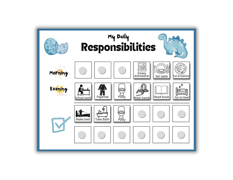 Kids Daily Schedule Bedtime Routine Preschool Calendar Toddler Chore ...