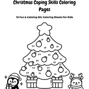 Christmas Coping Skills Coloring Pages | SEL Holiday Coloring Sheets ...