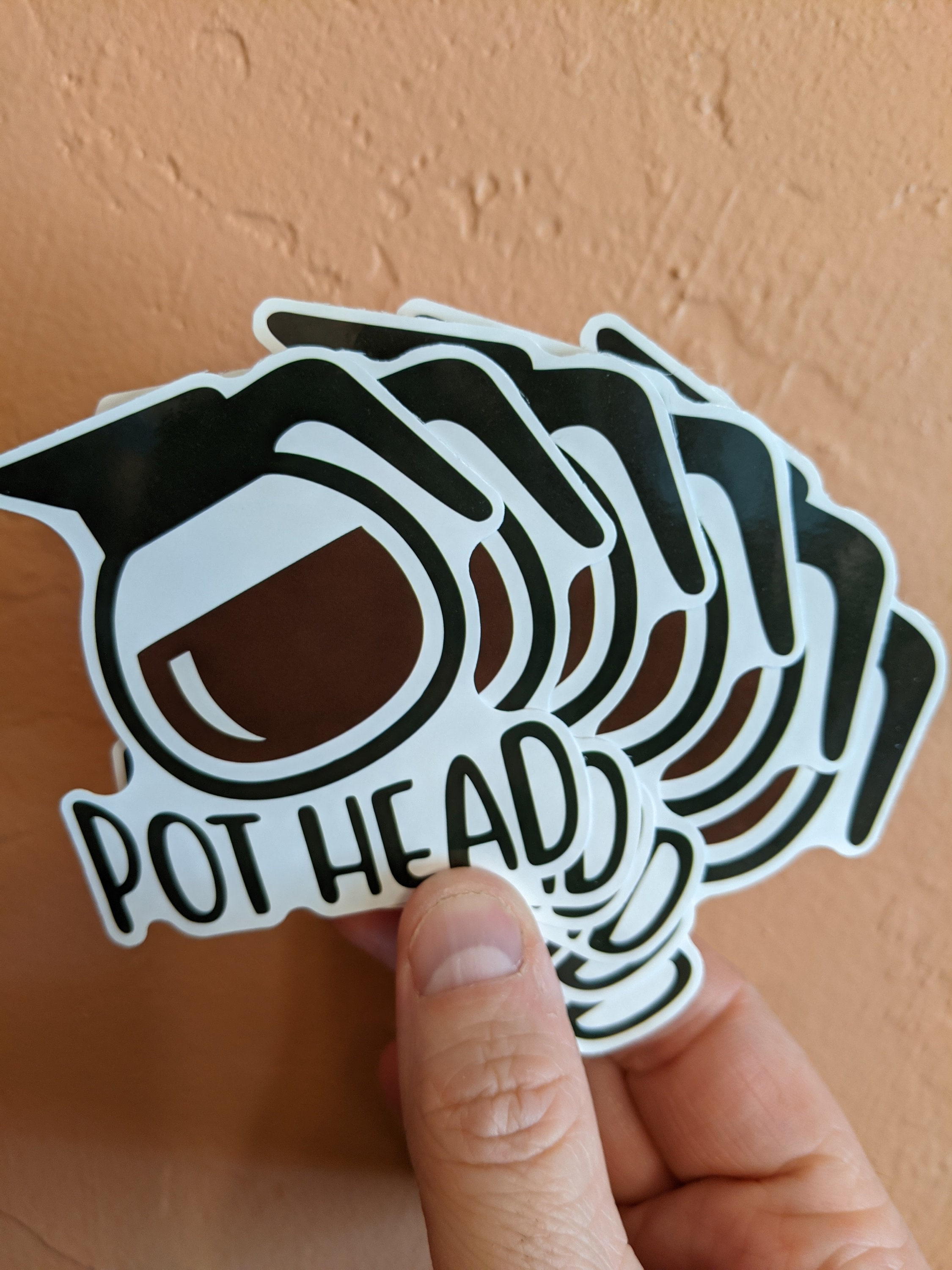 6-pack Funny Pothead Coffee Pot Sticker 3" Waterproof - Etsy