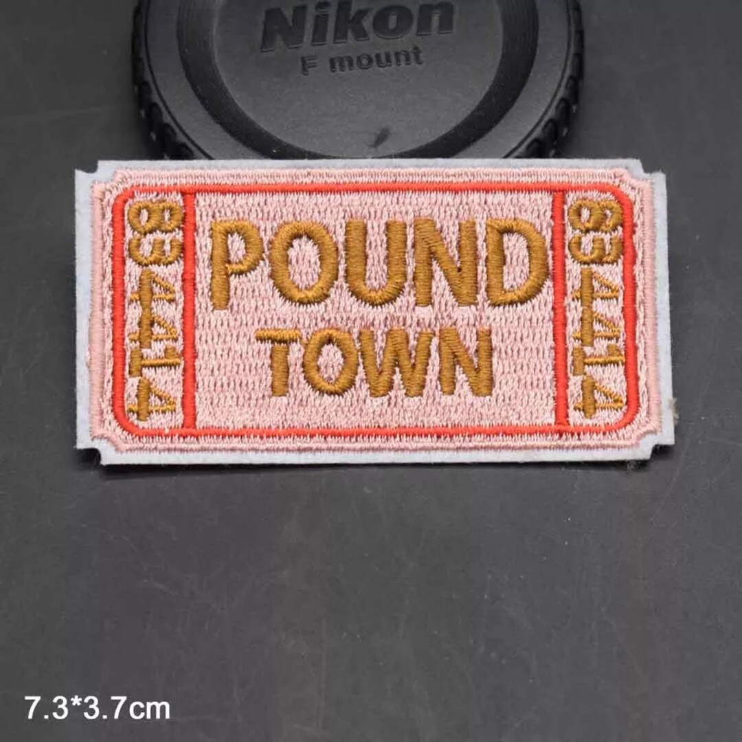 Pound Town Ticket Patch Funny Iron-on 3" Embroidered - Etsy
