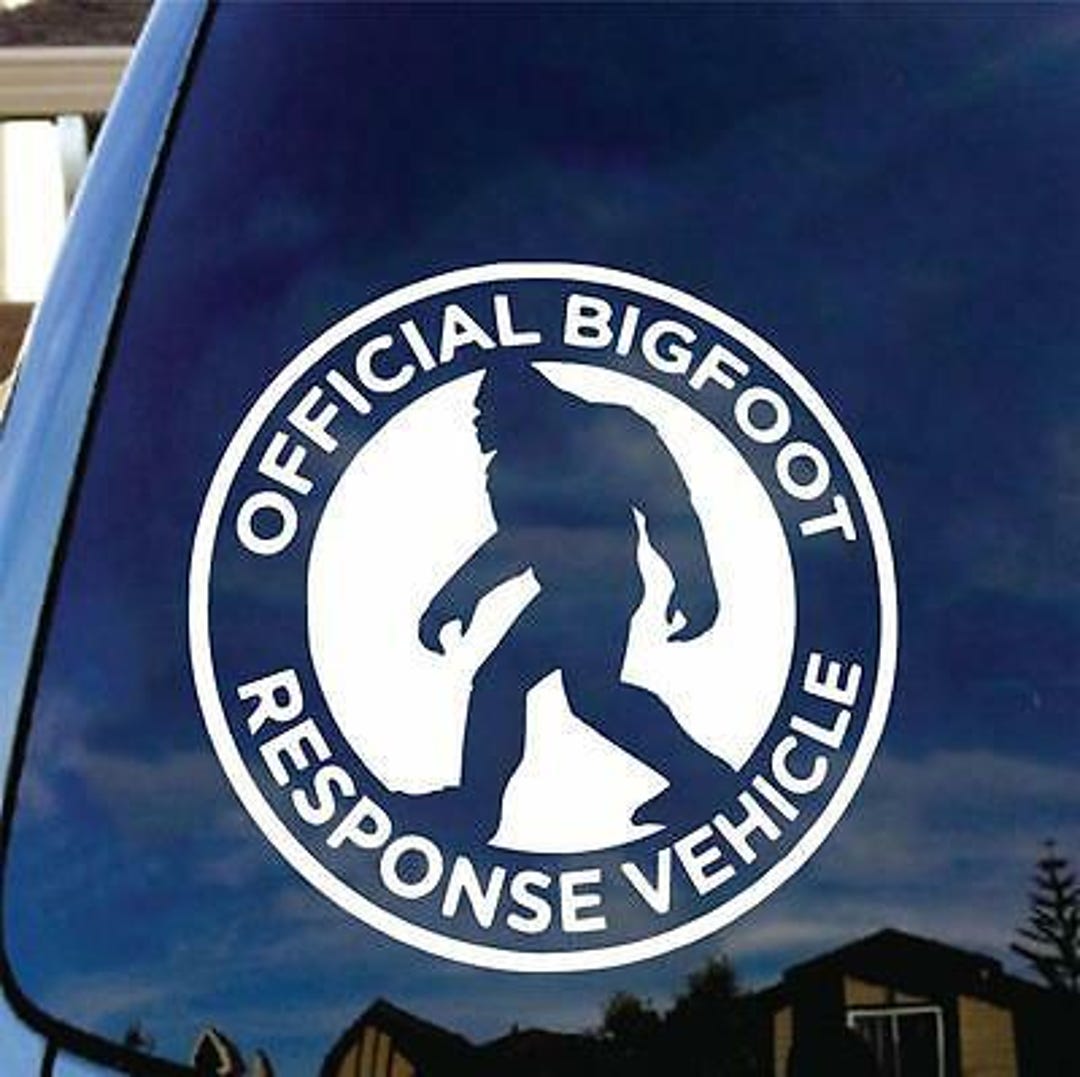 6" Bigfoot Sasquatch Response Vehicle Decal Funny White Waterproof - Etsy