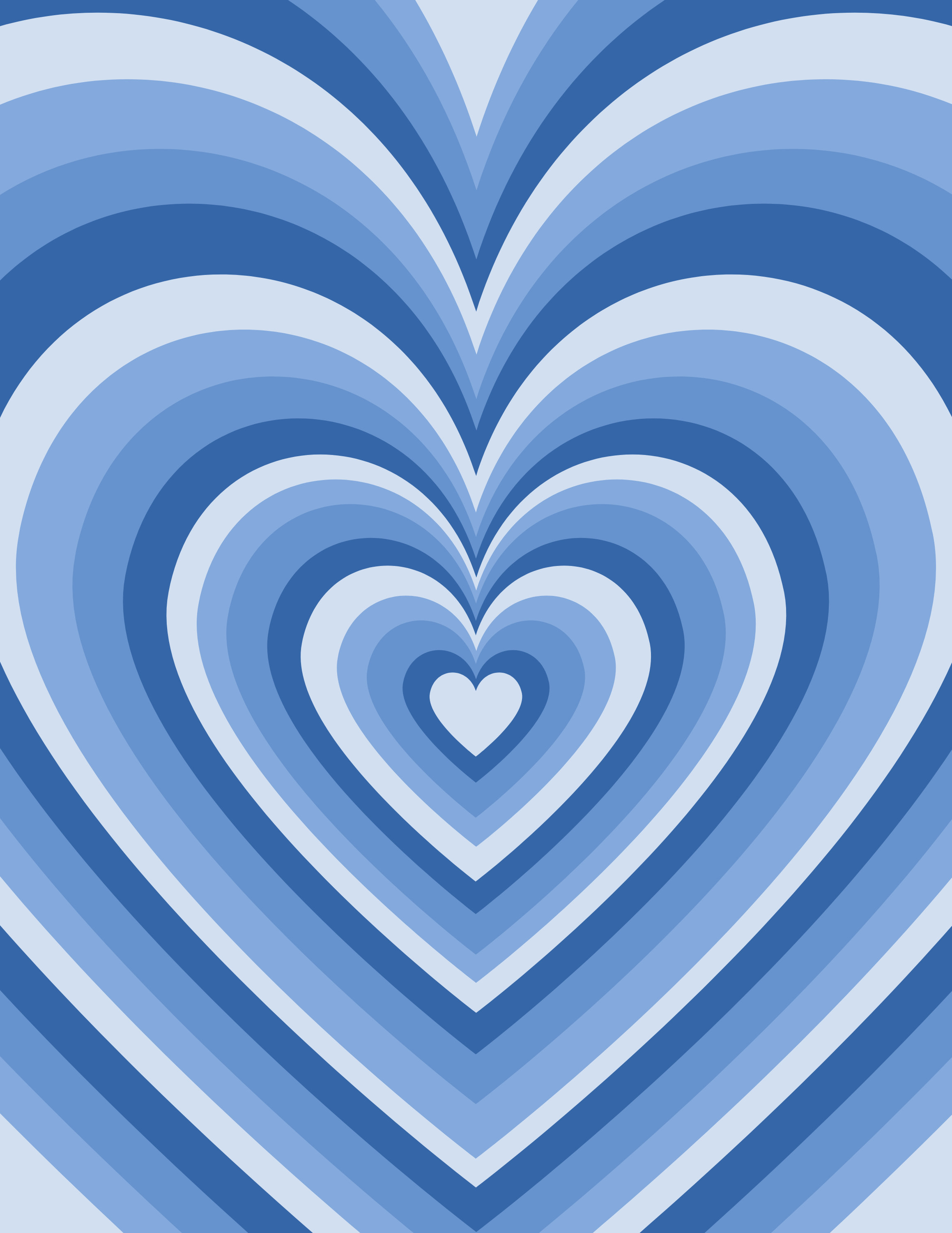 Blue Wall Art Set of 5 Posters Blue Themed Aesthetic Digital Prints - Etsy