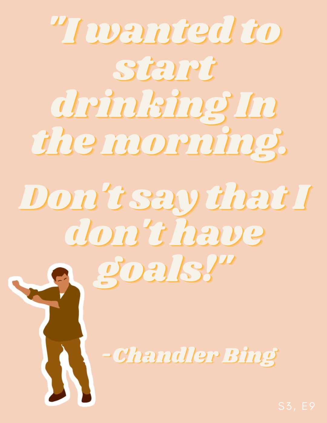 Friend's Themed Wall Decor Chandler Bing Quotes Set of 2 - Etsy Australia