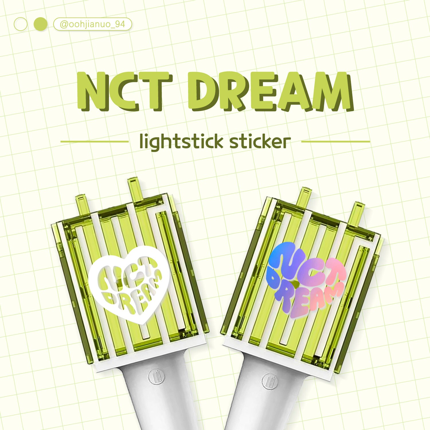 NCT FANLIGHT 7dream Lightstick Deco Stickers Hello Future Logo Ver. Etsy