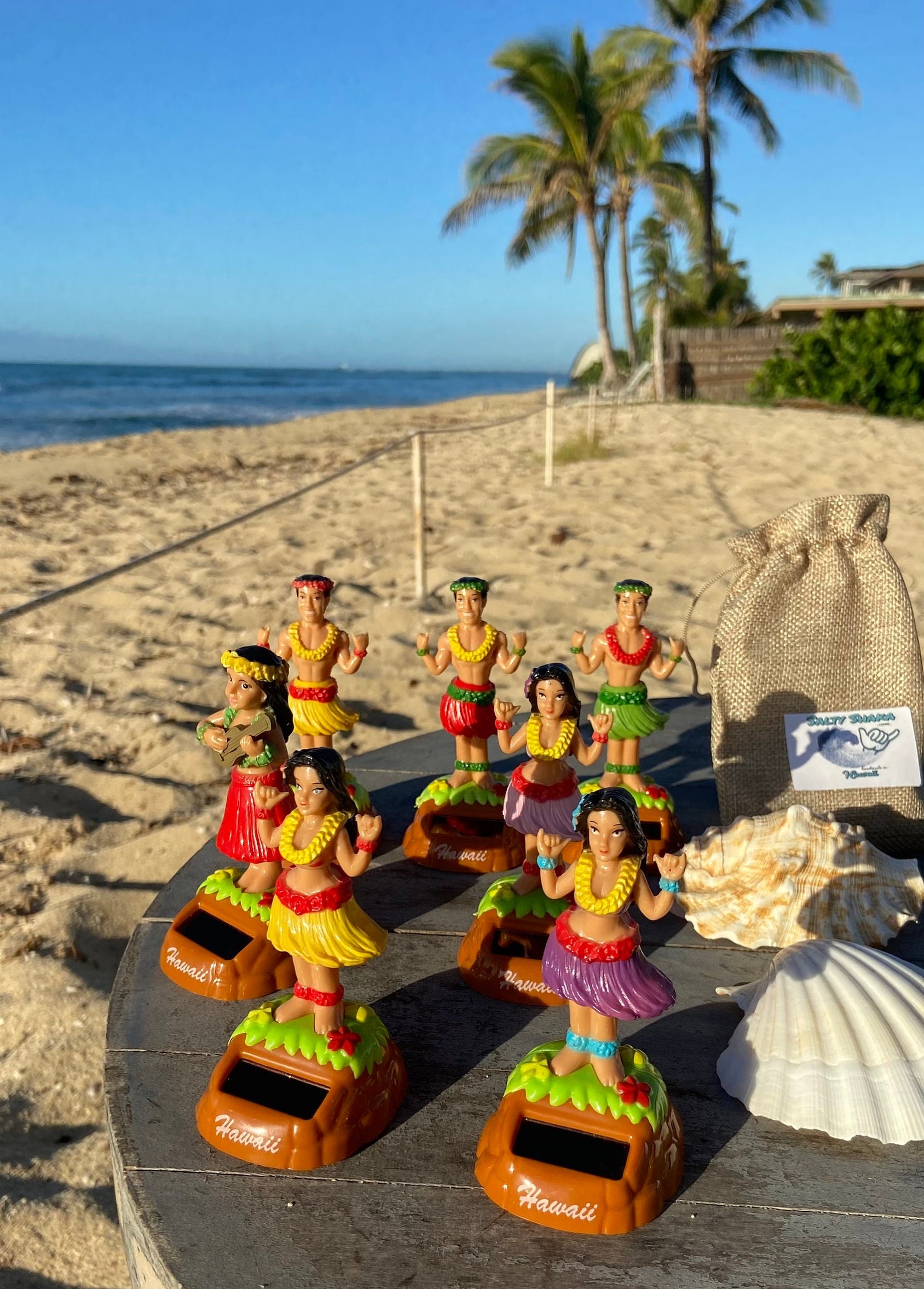 Hawaii Hula Doll Gift Ukulele Solar Hula Ukulele Birthday Gift Funny ...
