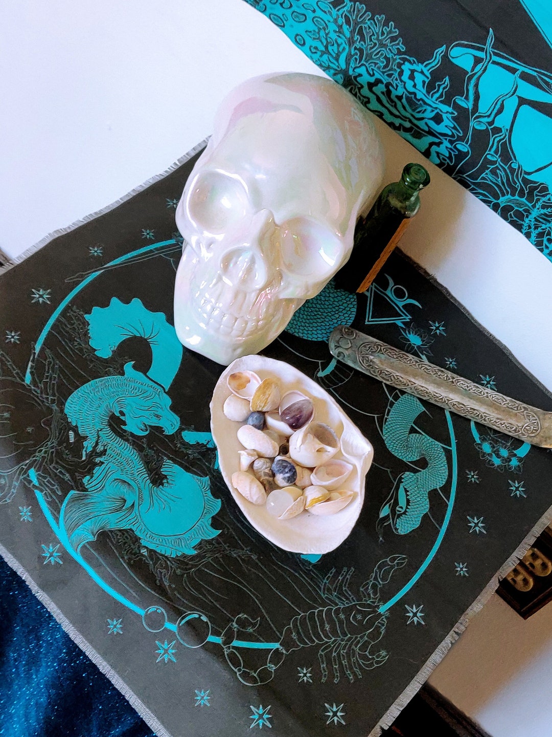Water Altar Cloth: 16" Occult Witch Decor - Etsy