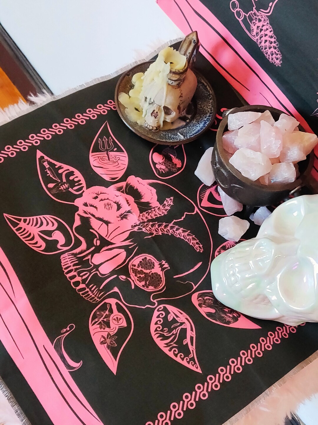 Persephone Altar Cloth: Occult Witch Decor (16") - Etsy