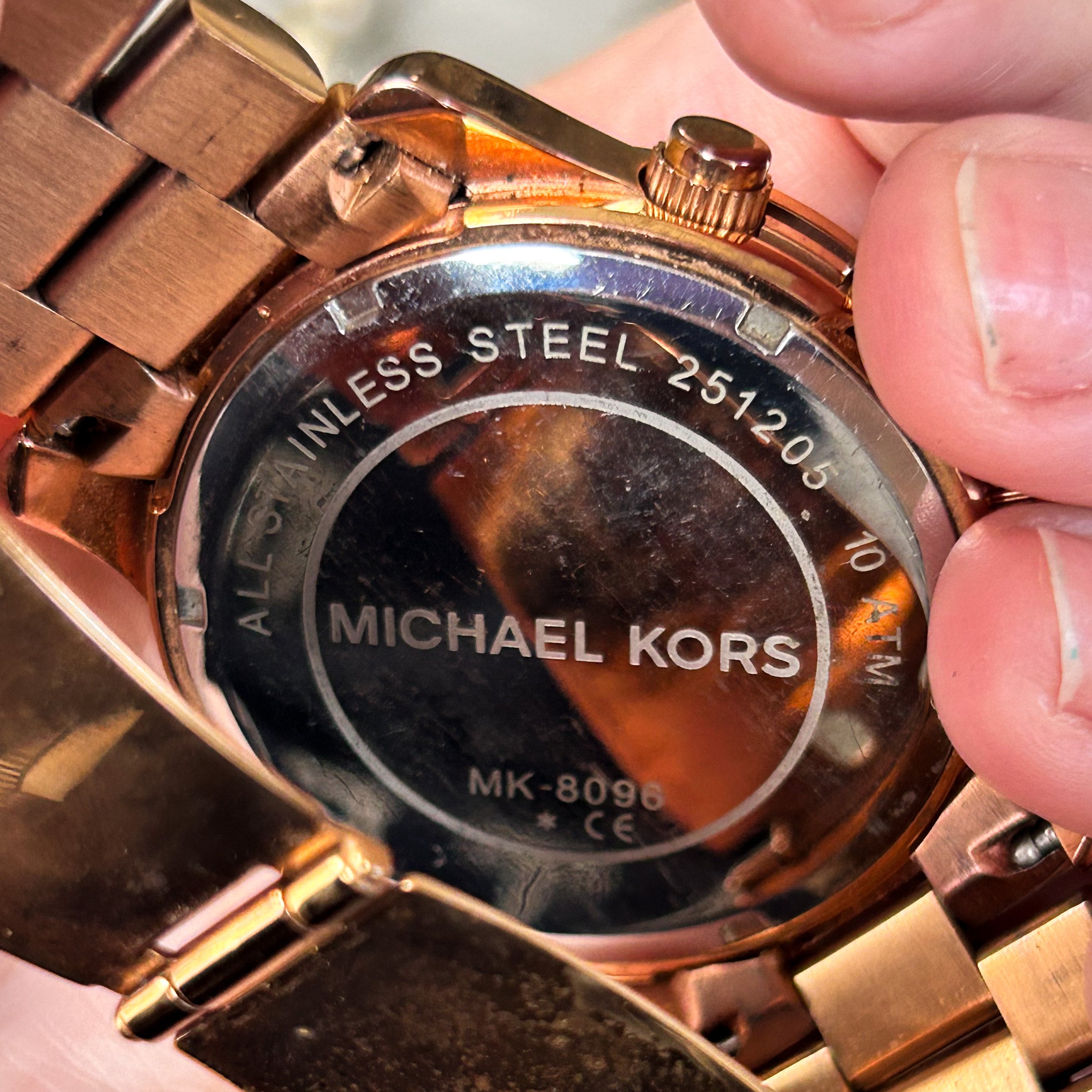 Rose Gold Michael Kors Runway Chronograph Unisex Stainless Steel Watch ...