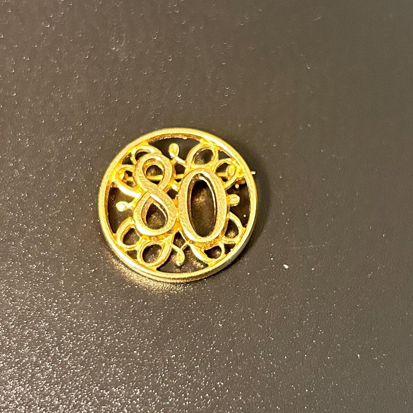 Vintage Gold Number Brooch Gold Tone Avon Brooch Pin Circle Brooch Pin ...