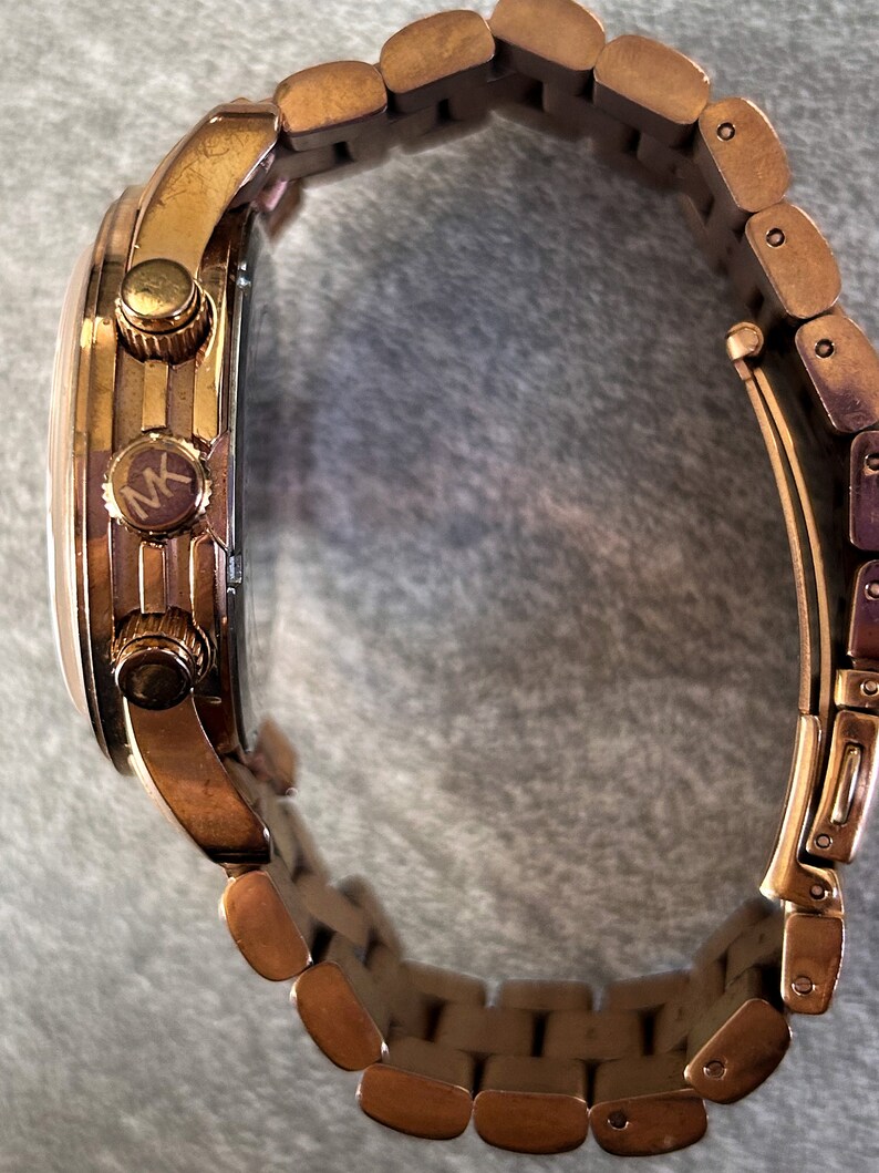 Rose Gold Michael Kors Runway Chronograph Unisex Stainless Steel Watch ...