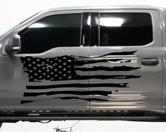 Distressed American Flag Decal Distressed American Flag Vinyl Decal for ...