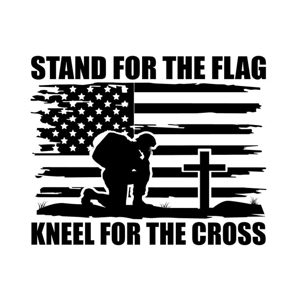 American Flag and Cross Decal - Etsy