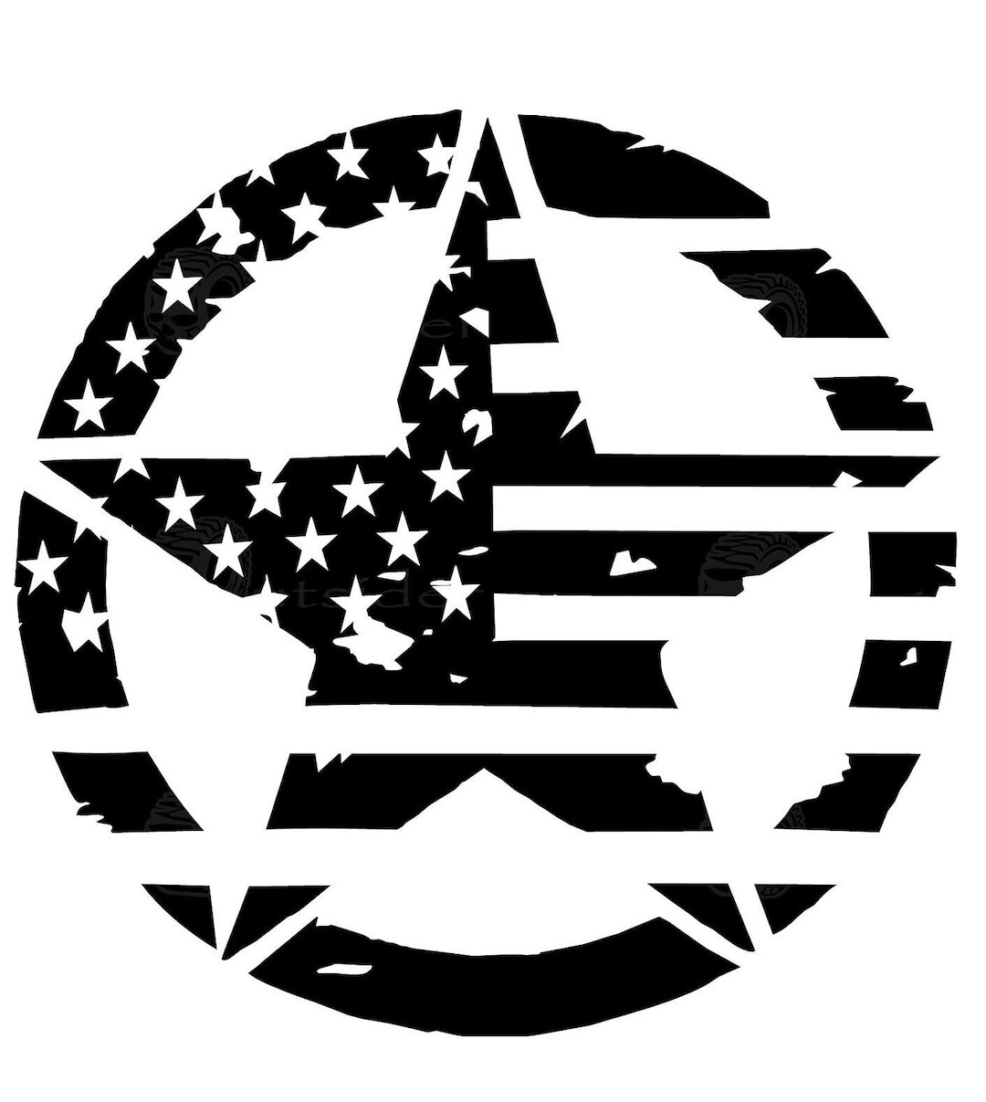 2 Military Star American Flag Decals Patriotic Car Stickers. Sizes ...