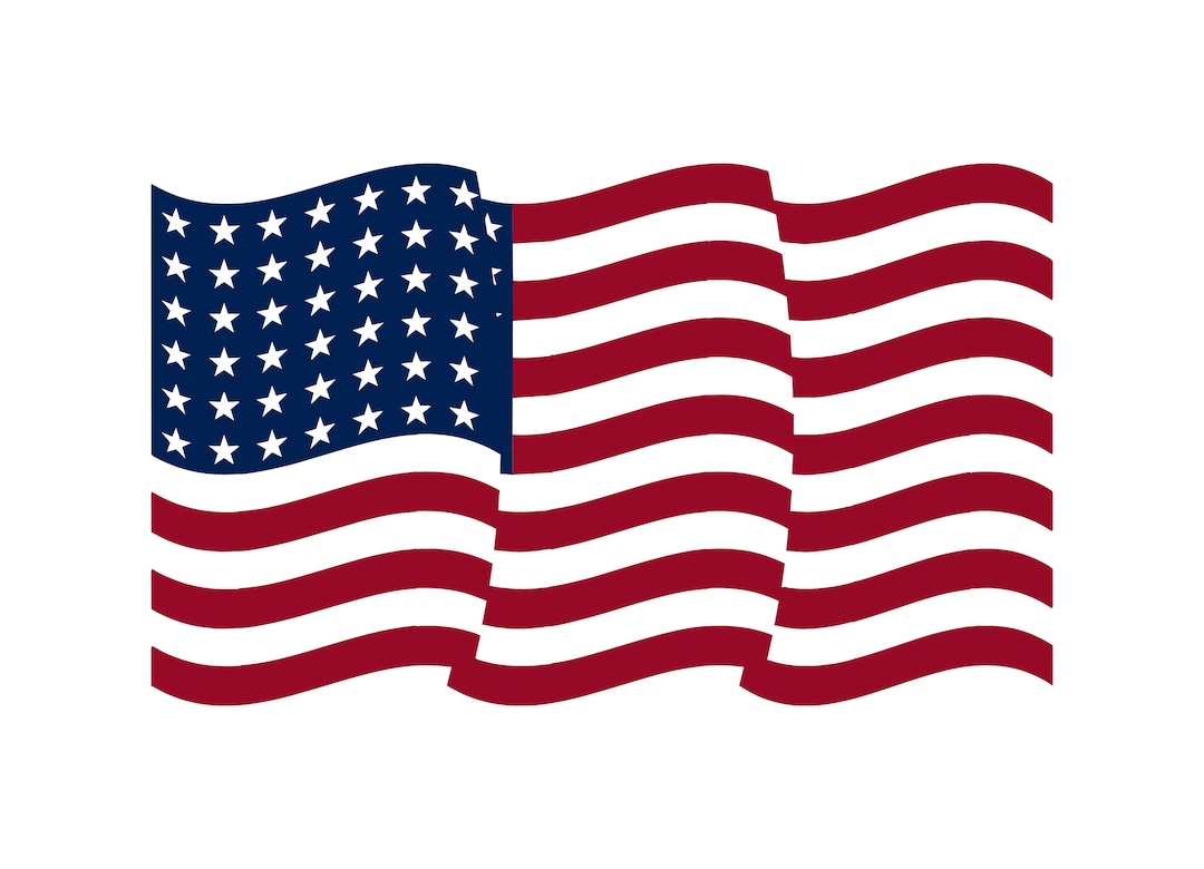 2 Waving American Flag Decals Patriotic Car Stickers. Sizes Available ...