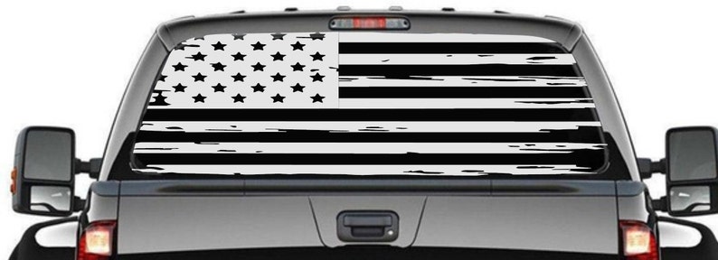 American Flag Decal Fits Rear Window of Any Trucks. Sizes - Etsy
