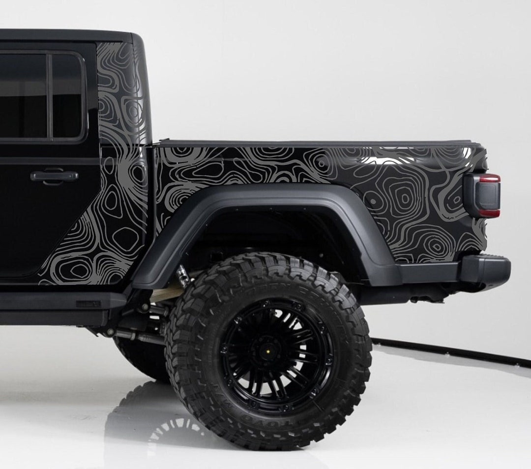 Topographic Topo Map Decal Fits Jeep Gladiator Truck - Etsy