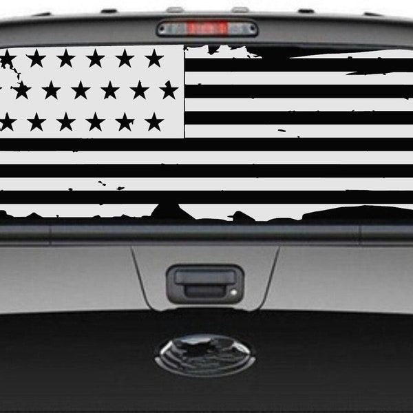 Rear Window Flag Decal Silverado - Etsy