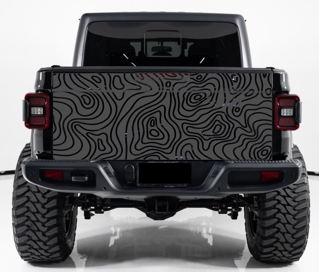Topographic Map Decal Fits Jeep Gladiator's Tailgate - Etsy