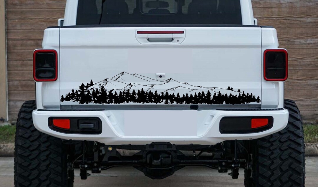 Mountain Silhouette Decal Fits Jeep Gladiator Tailgate - Etsy