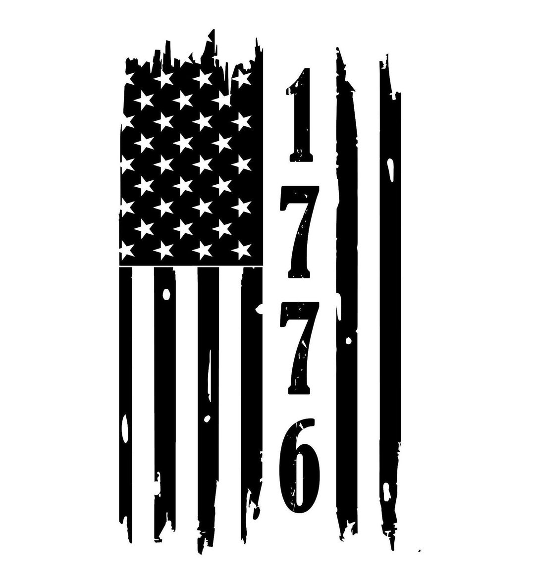 American Flag 1776 Decal. Sizes Available. - Etsy