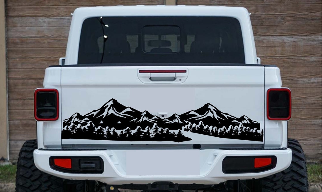 Mountain Silhouette Decal Fits Jeep Gladiator Tailgate - Etsy