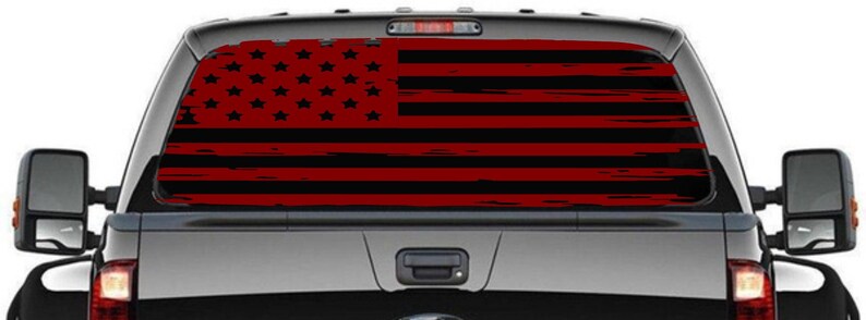 American Flag Decal Fits Rear Window of Any Trucks. Sizes - Etsy