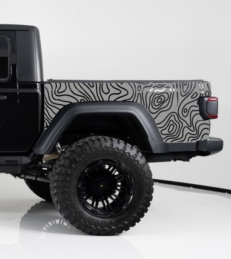 Topographic Map Decals Fits Jeep Gladiator Truck Bed Sides - Etsy