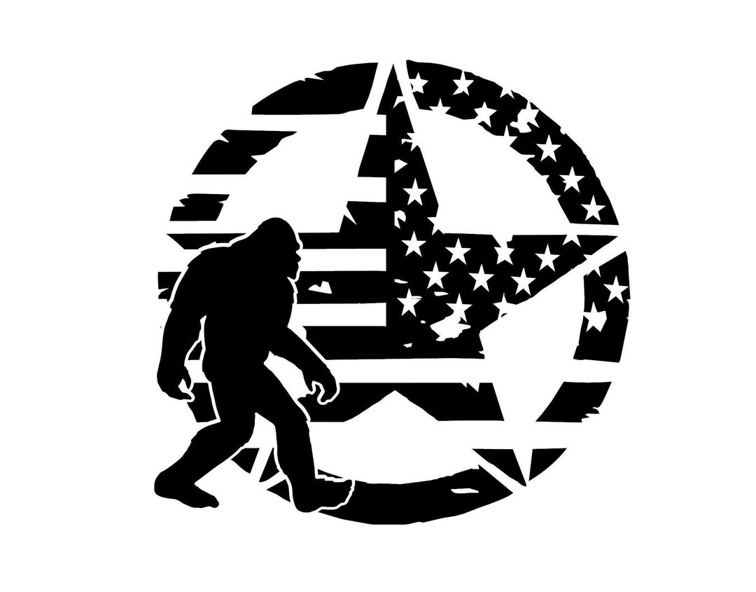 2 Military Star Sasquatch Decals Patriotic Car Stickers. Sizes ...